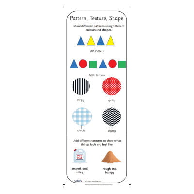 EYFS Pattern Texture & Shape - Giant Knowledge Notes GKN