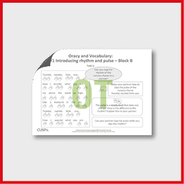 Y1 Music B (Introducing Rhythm and Pulse) Oracy Tasks OT