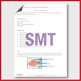 Y1 Writing A (Instructional Writing) Supporting Model Text SMT