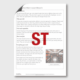 Y3 Reading Agile Module 22 (The Great Food Bank Heist) Supporting Text ST